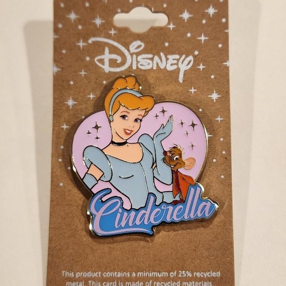 Disney | Accessories | Disney Princess Cinderella Jaq Mouse Pink Heart ...